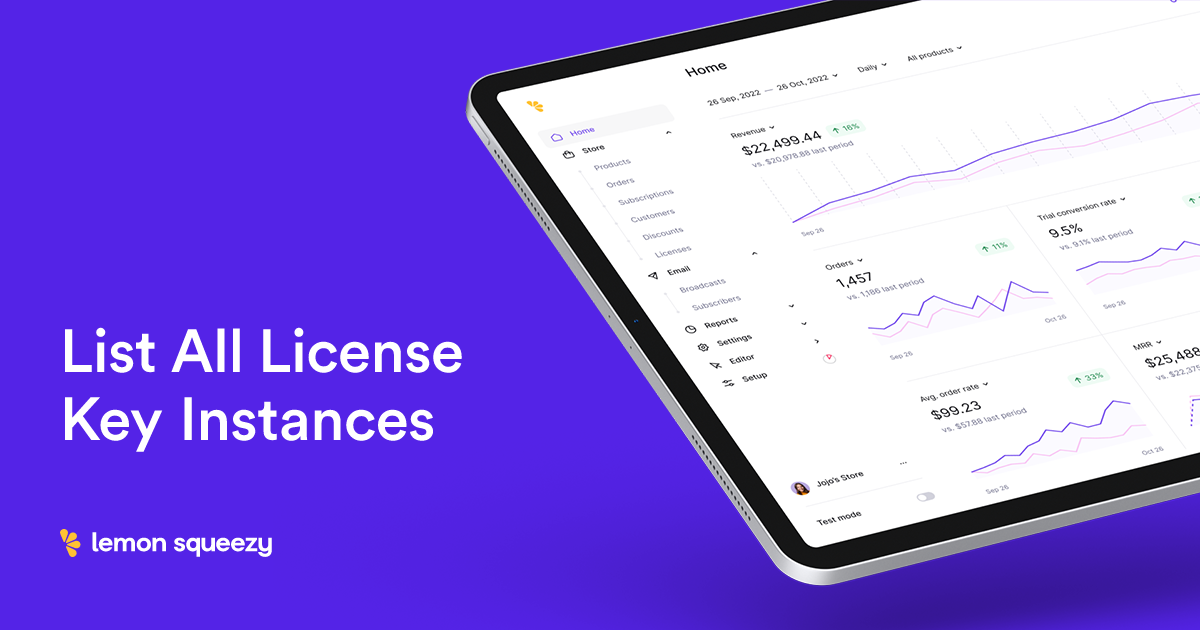 API Docs: List All License Key Instances • Lemon Squeezy