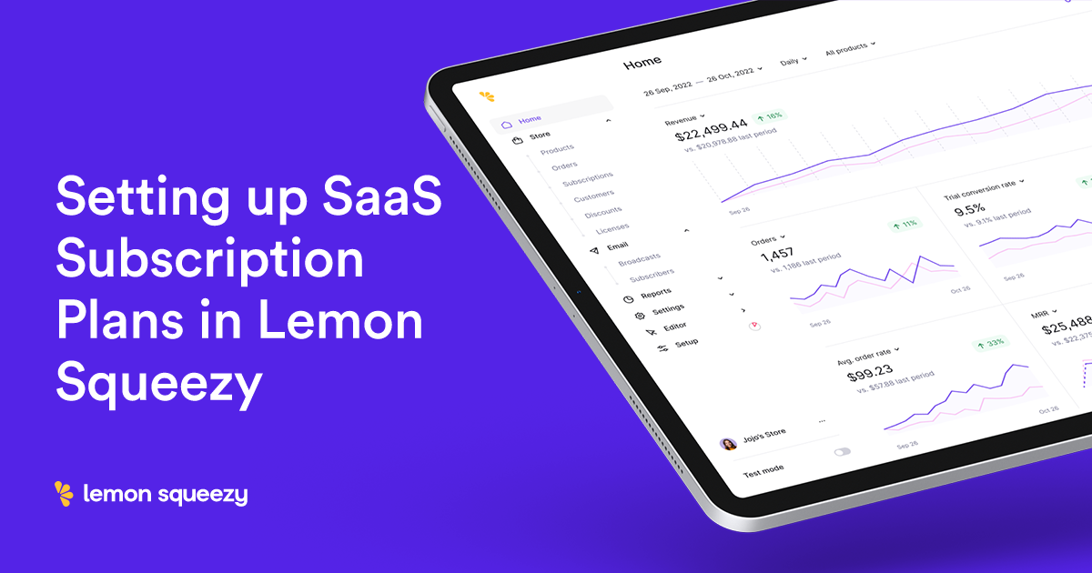 Guides: Setting up SaaS Subscription Plans in Lemon Squeezy • Lemon Squeezy